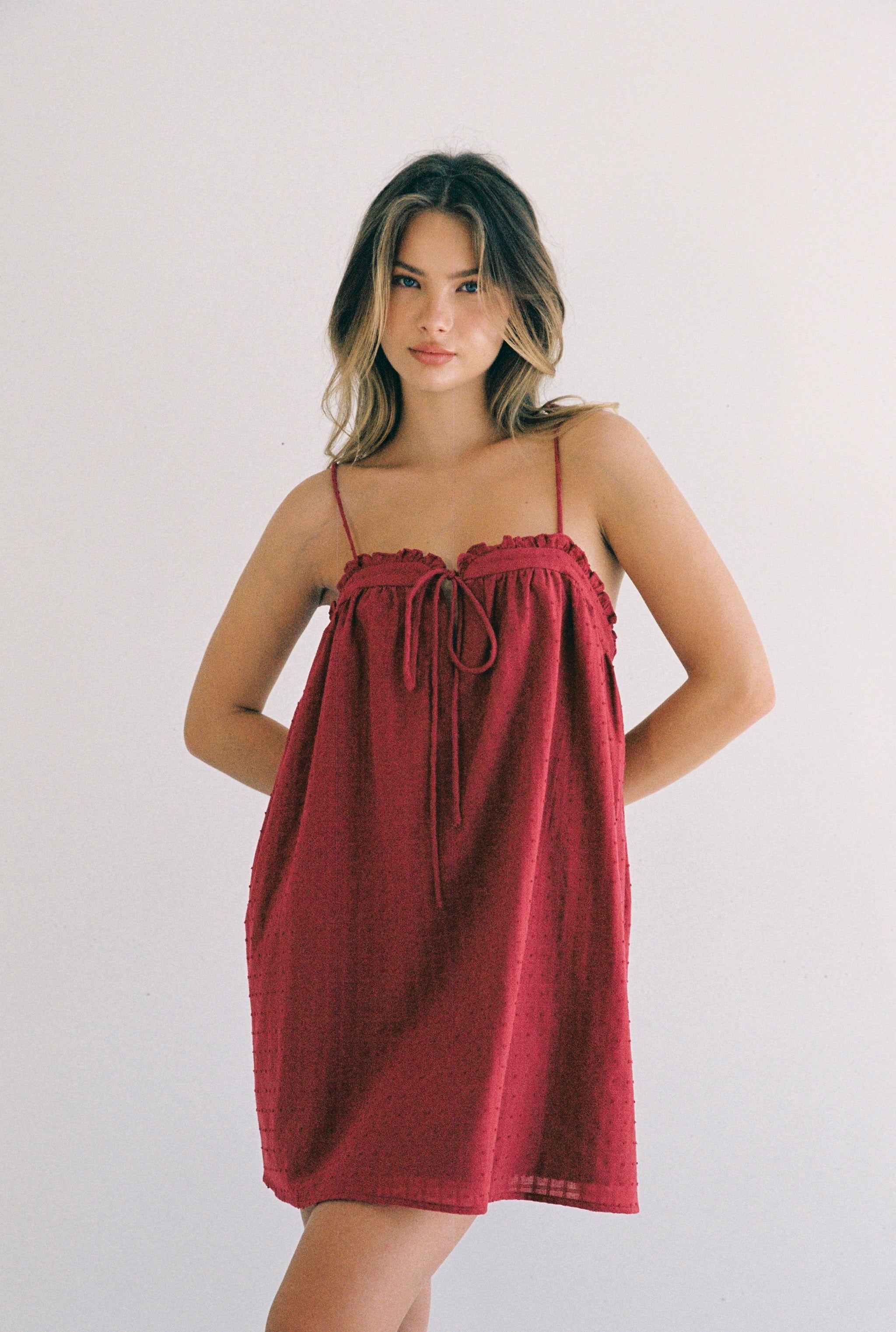 Marlow Mini Dress - Merlot – The Wholesome Store